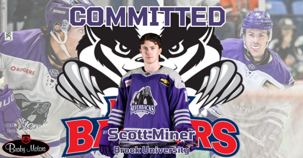 Scott Miner commits to Brock University | Salmon Arm Silverbacks